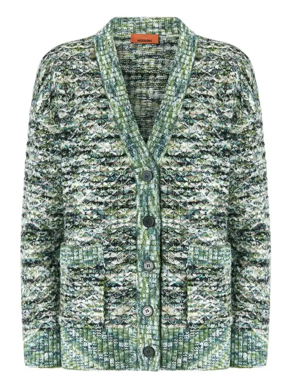 Missoni Oversized Cardigan With Patch Pockets And 3d Construction - Multicoloured