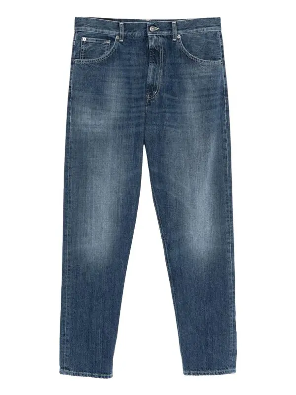 DONDUP Five Pocket Jeans With Button Fastening - Navy