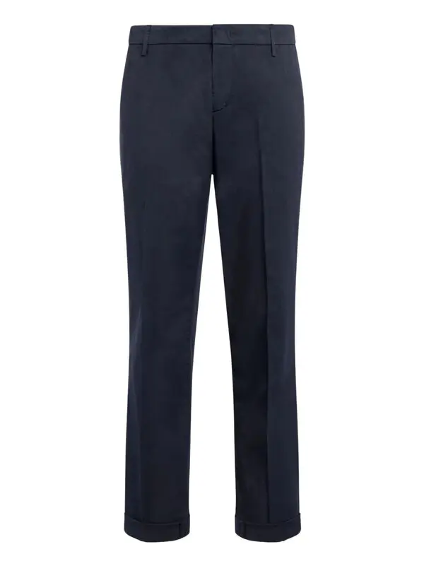 DONDUP Tailored Cotton Blend Shorts - Navy