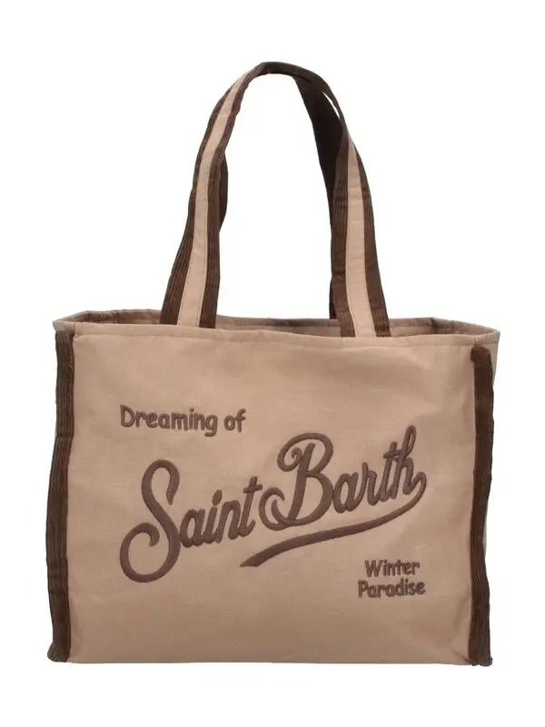 MC2 SAINT BARTH Graphic Canvas Tote Bag - Multicolor