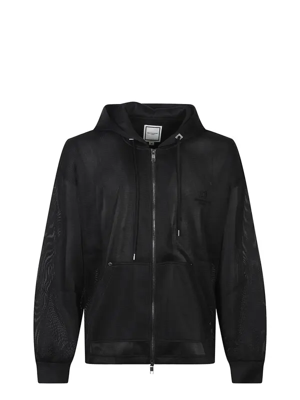 WOOYOUNGMI Mesh Zip-up Hoodie Jacket - Black
