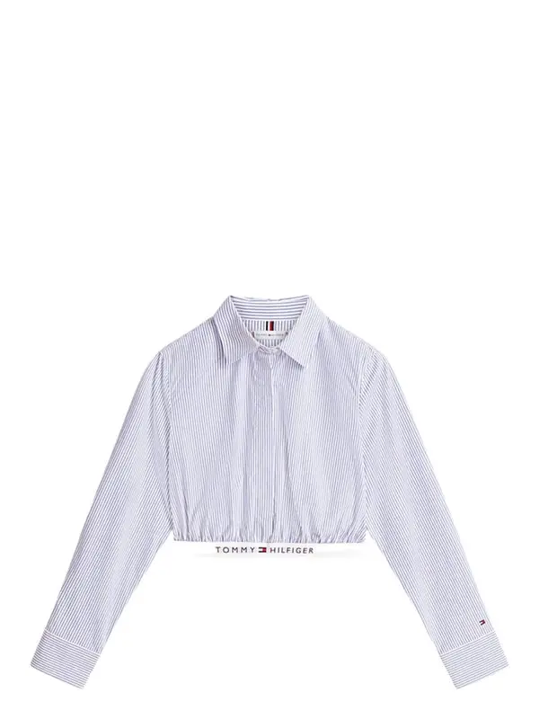 Tommy Hilfiger Striped Cotton Shirt - Light Blue