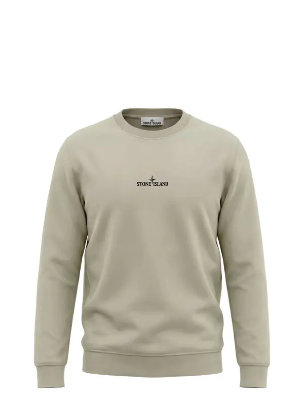 Stone Island Crewneck Sweatshirt With Back Graphic - Verde
