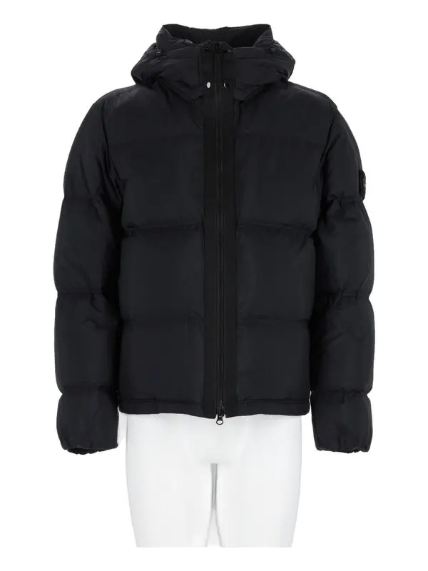 Stone Island Puffer Jacket With Hood - Black