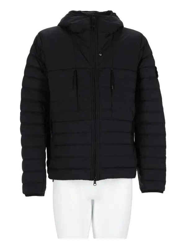 Stone Island Hooded Puffer Jacket - Black