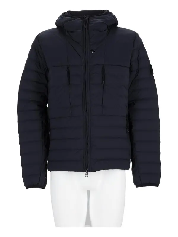 Stone Island Hooded Puffer Jacket - Blue