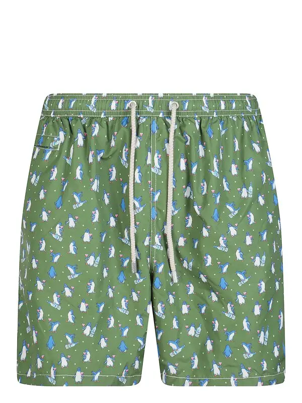 MC2 SAINT BARTH Printed Swim Shorts - Green
