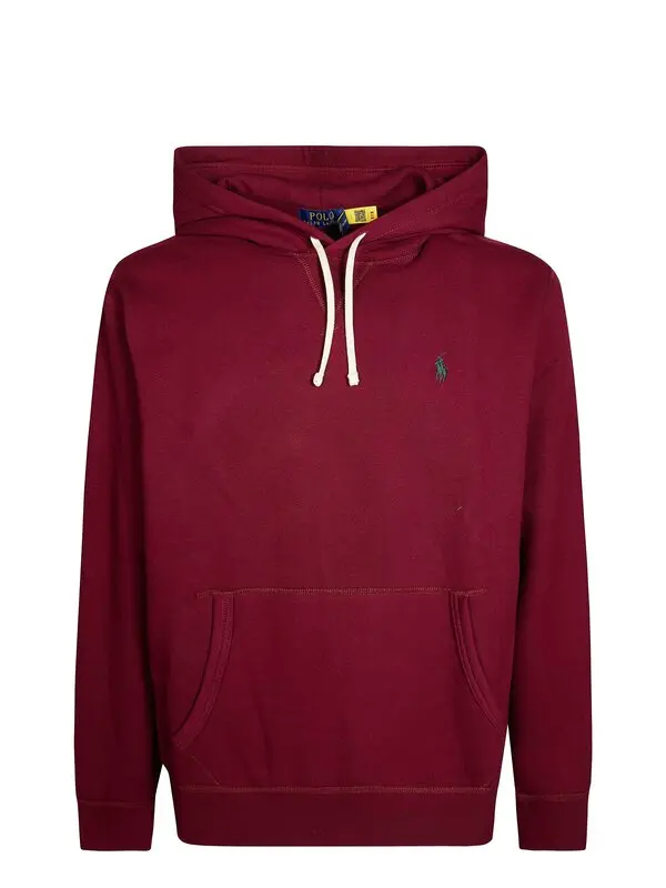 Polo Ralph Lauren Long Sleeve Knit Hoodie - Rosso