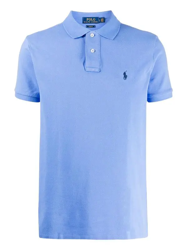 Ralph Lauren Slim Fit Cotton Piqué Polo Shirt - Light Blue