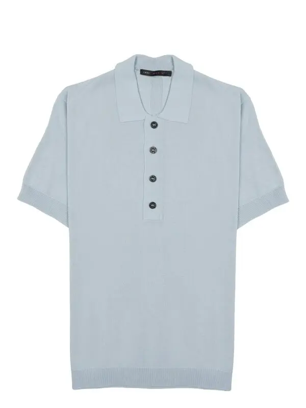 LOW BRAND Techno Viscose Polo Shirt For - Azure