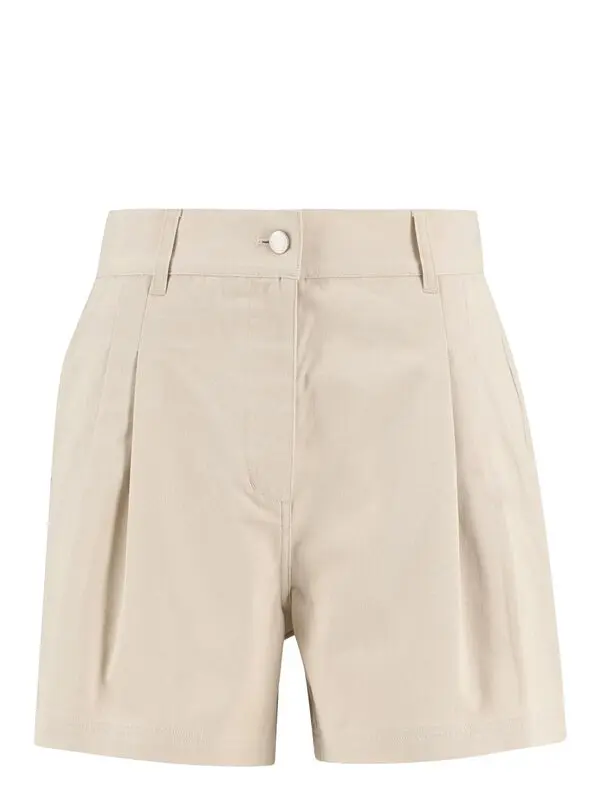 Barbour Pleated Cotton Shorts - Beige