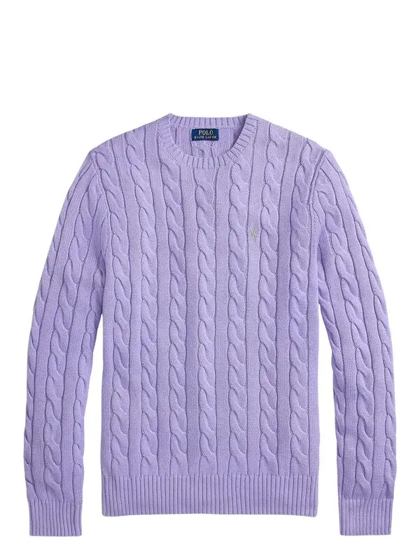 Ralph Lauren Classic Fit Quarter Zip Cotton Sweater - Violet