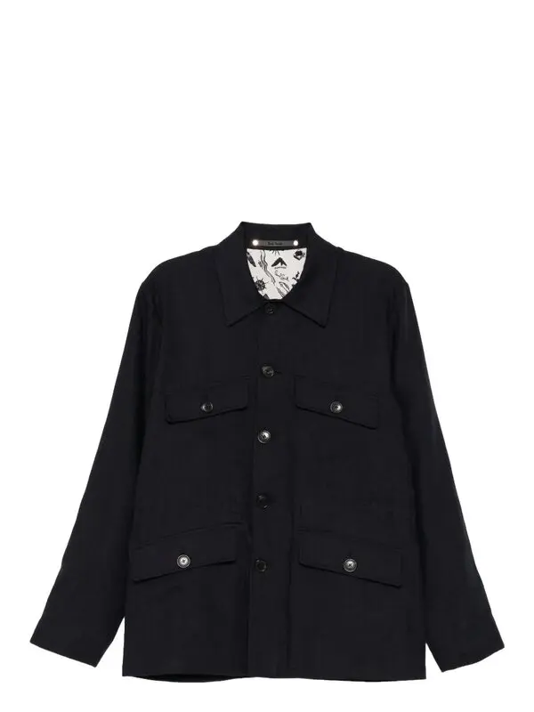 Paul Smith Linen Jacket Modern Fit - Navy