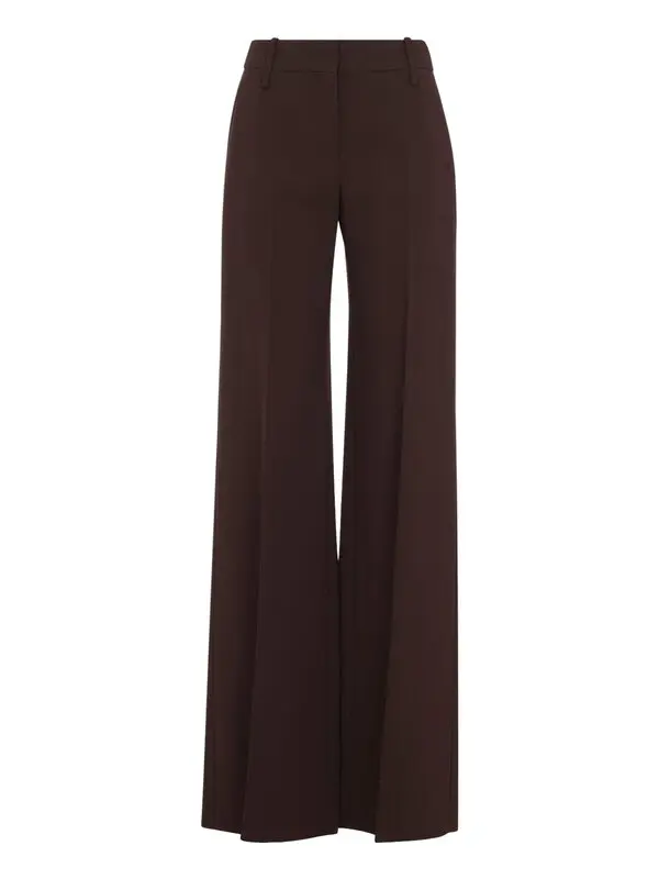 Ermanno Scervino Wide-leg Viscose Blend Trousers - Brown