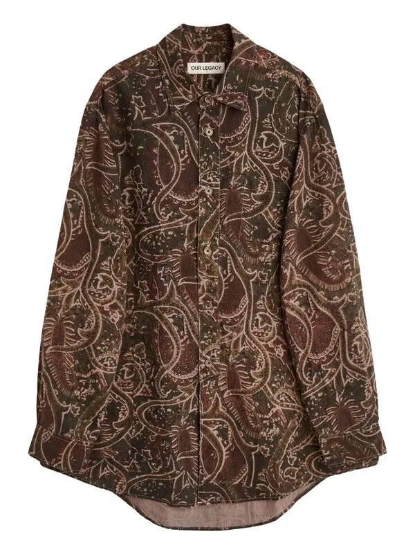 Our Legacy Button-fastening Snake Print Long Sleeve Shirt - Multicolor