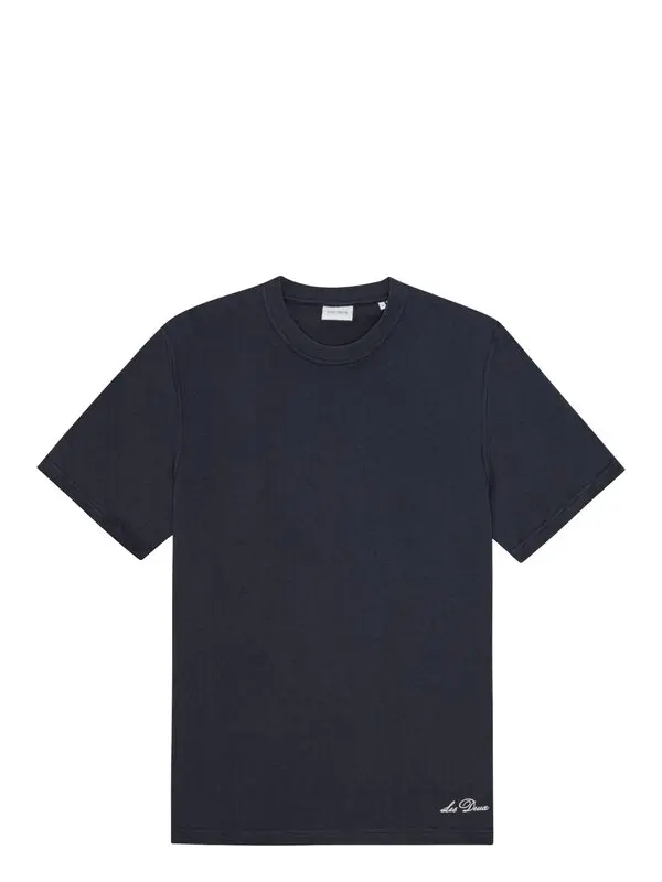 LES DEUX Relaxed Fit Crewneck T-shirt - Navy