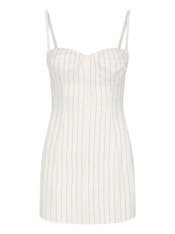 DONDUP Virgin Wool Blend Dress With Stretch - White