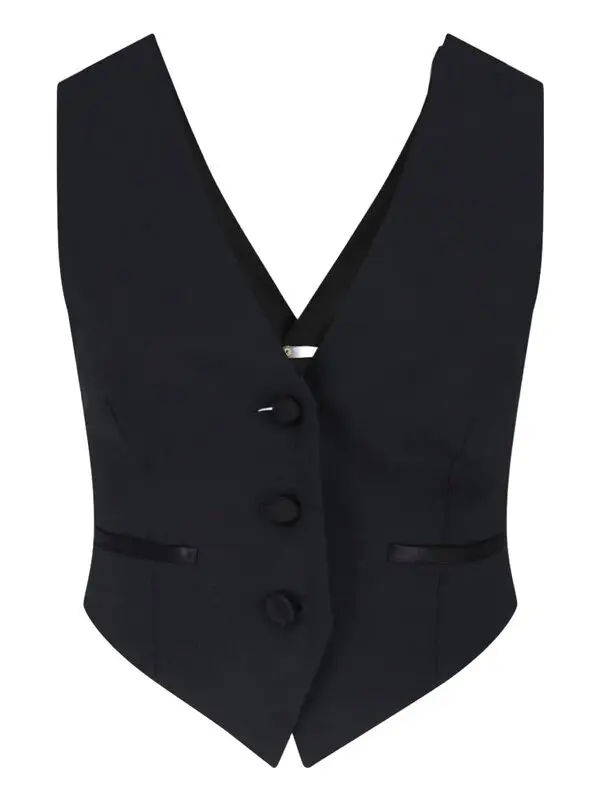 DONDUP Wool-blend Tailored Vest - Black
