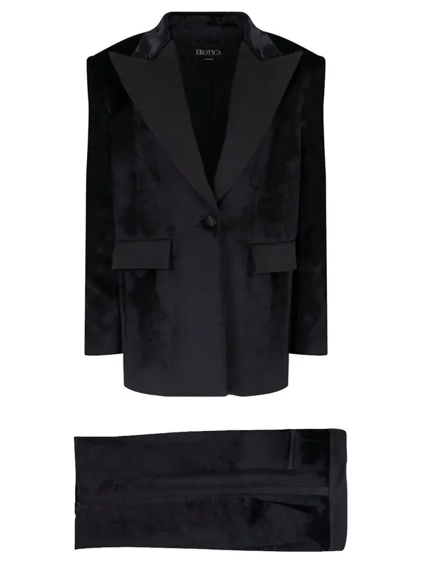 DONDUP Velvet And Satin Blazer - Black