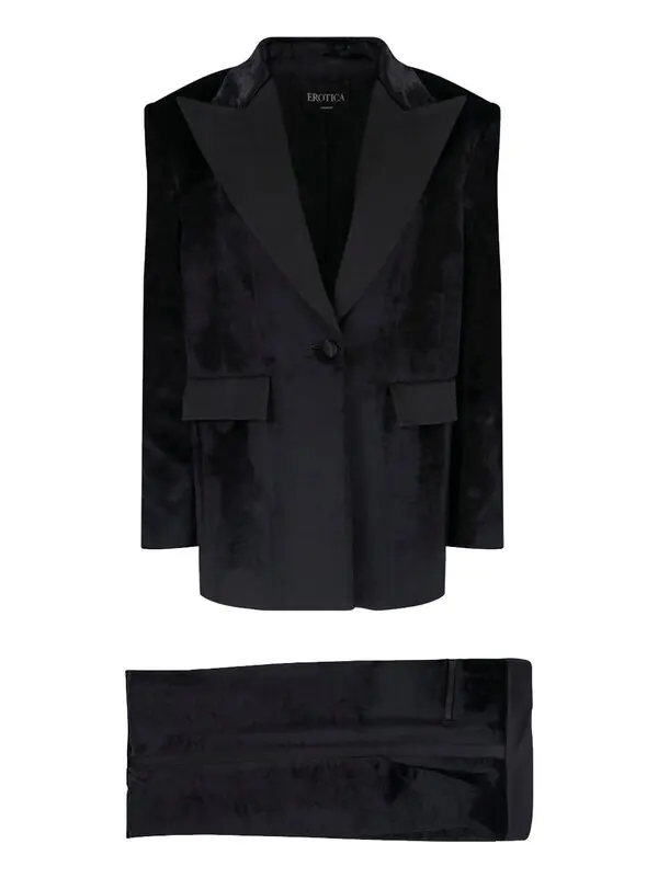 DONDUP Velvet And Satin Blazer - Black