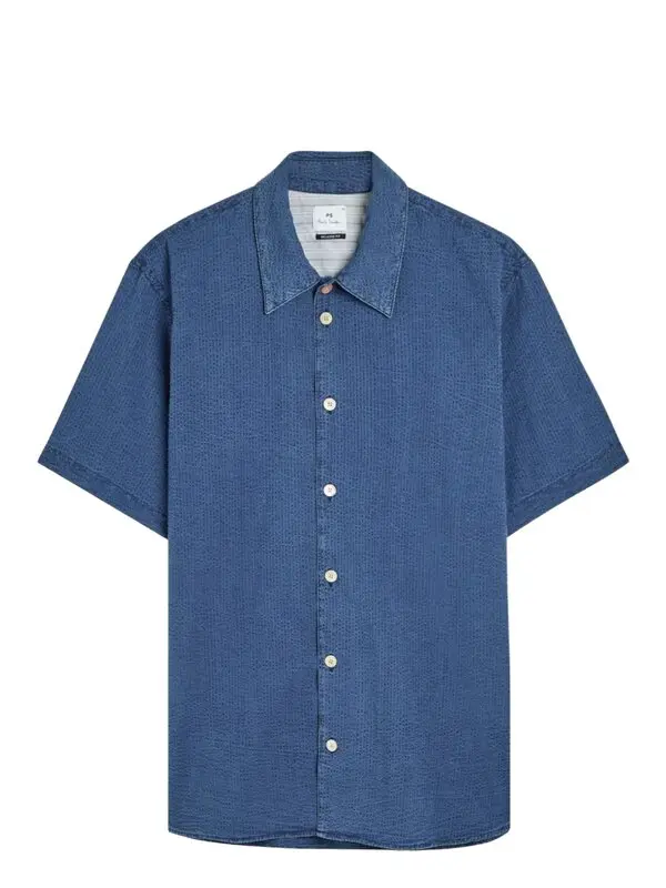 Paul Smith Classic Cotton Button-up Shirt For - Navy