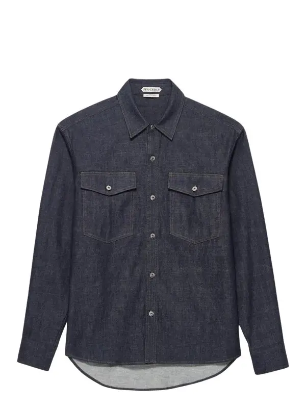 JW Anderson Tailored Short Sleeve Shirt - Navy