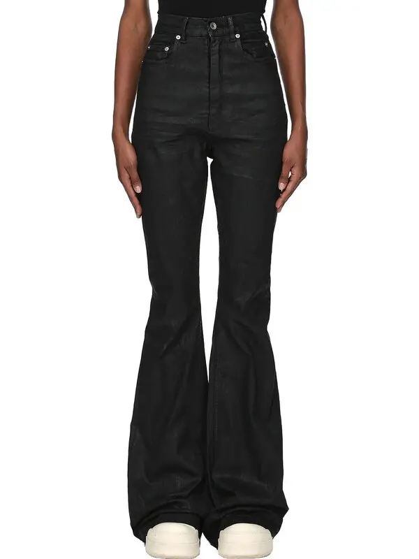Rick Owens High-waisted Slim-fit Bootcut Jeans - Nero