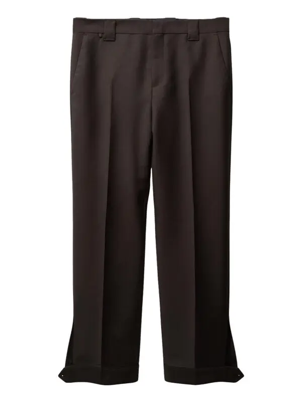 Versace Tailored Wide-leg Trousers - Brown