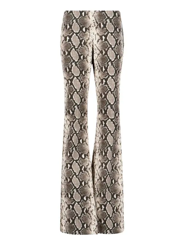 DURAN LANTINK Snakeskin Print Stretch Trousers - Multicolor