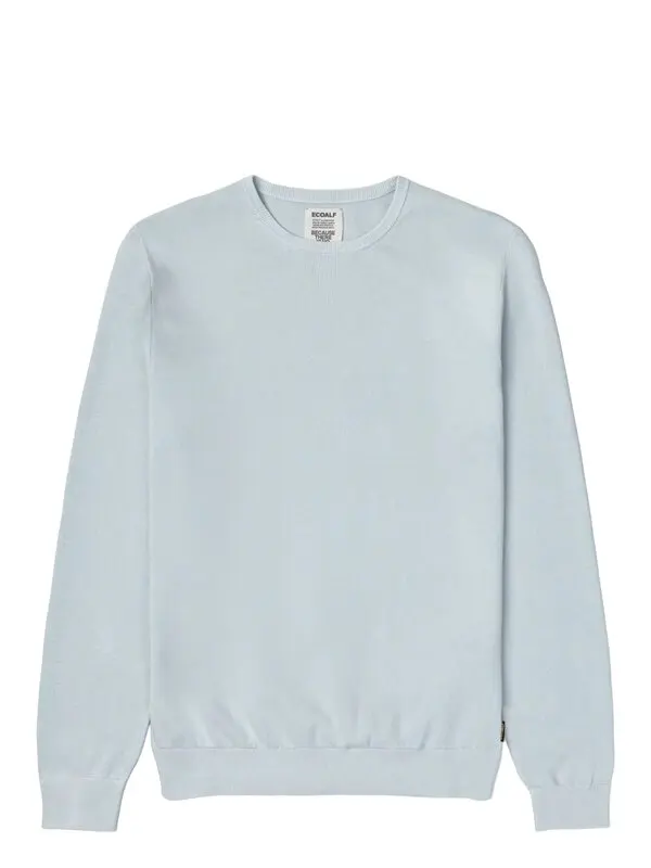 ECOALF Lightweight Organic Cotton And Linen Blend Sweater - Light Blue