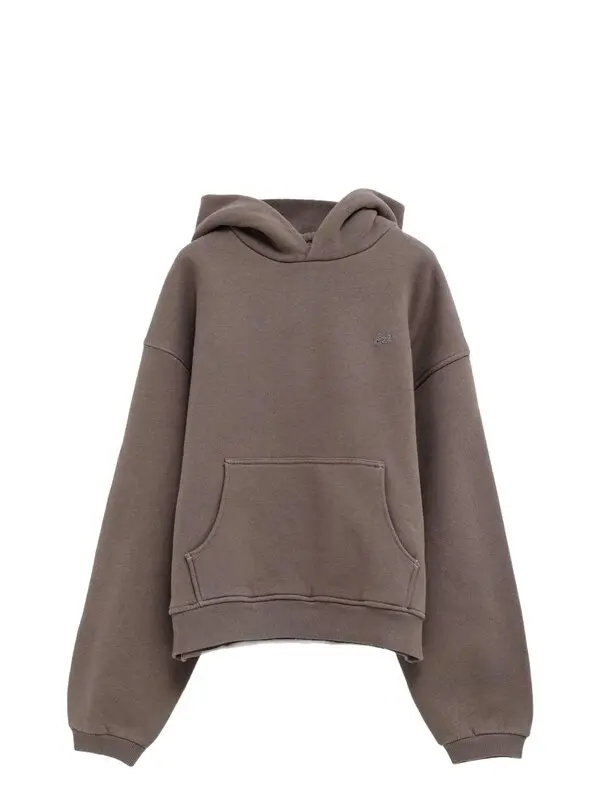 ERL Oversized Fleece Hoodie With Kangaroo Pocket - Grey