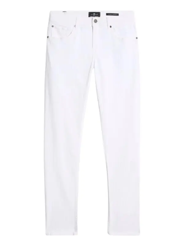 7 For All Mankind Slim Tapered Jeans - White