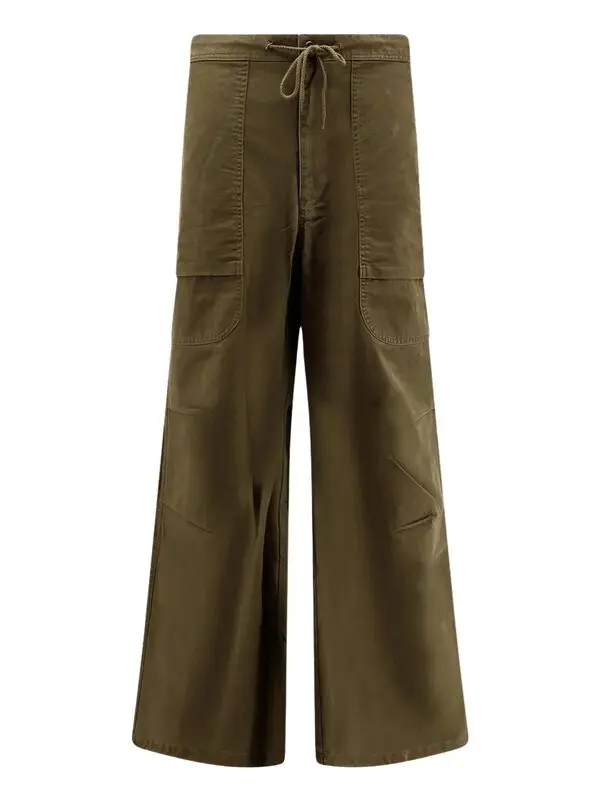 ENTIRE STUDIOS Mini Front Patch Pocket Drawstring Hem Trousers For - Green