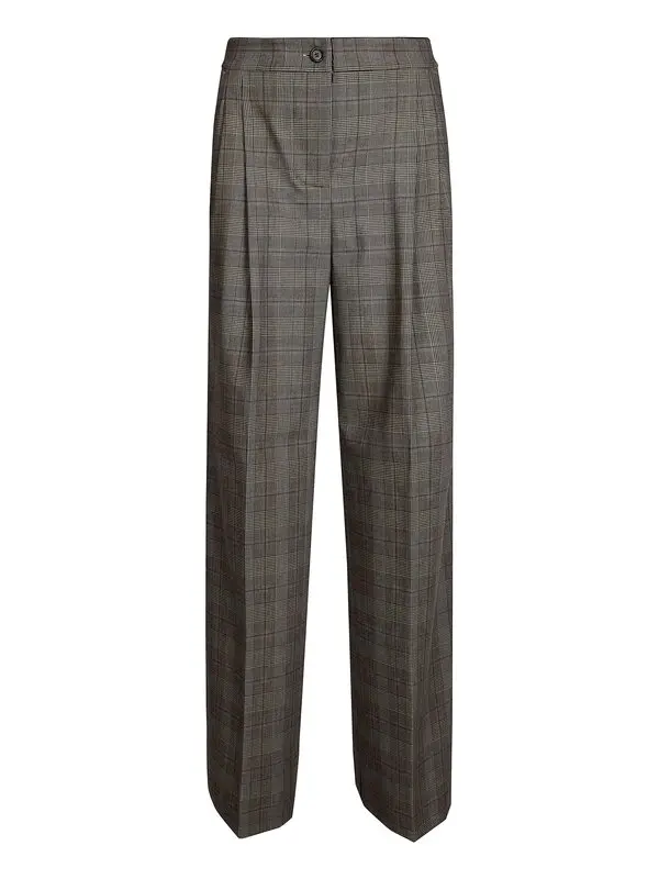 Pinko Plumeria Plaid Trousers - Beige