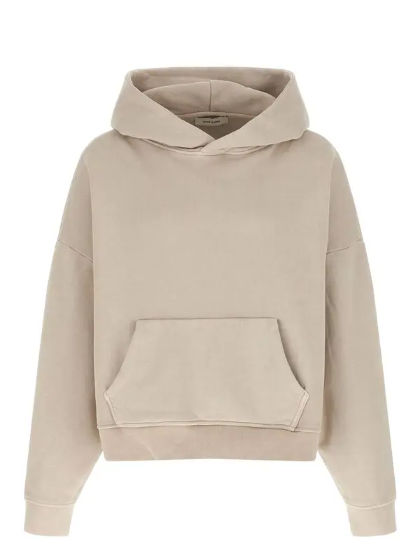 ENTIRE STUDIOS Hooded Sweater With Cable Knit Detail - Beige