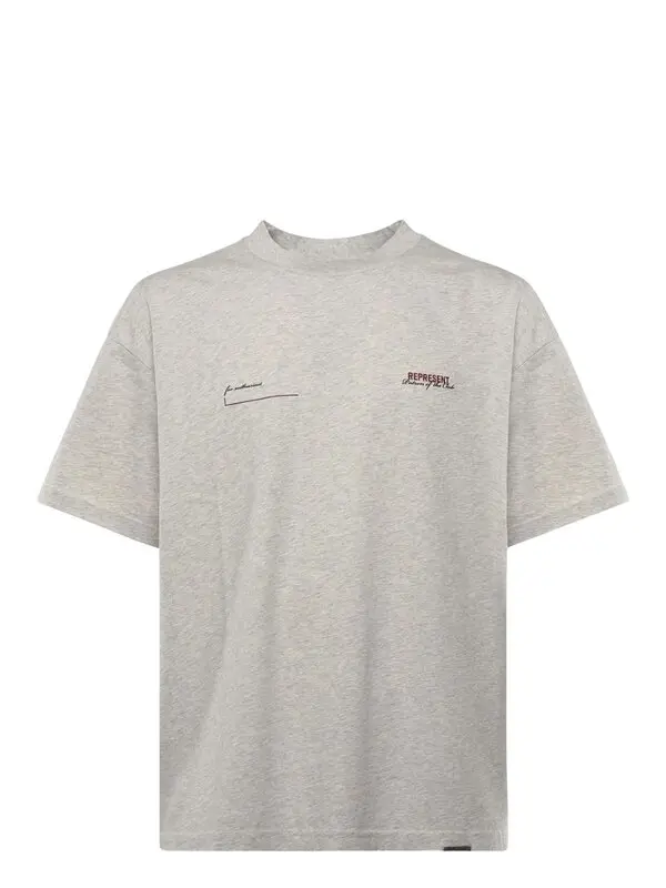 REPRESENT Crew Neck Graphic Print T-shirt Short Sleeves - Grey