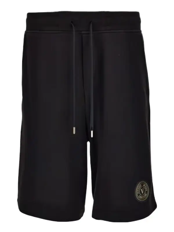 Versace Logo Detail Drawstring Shorts - Black