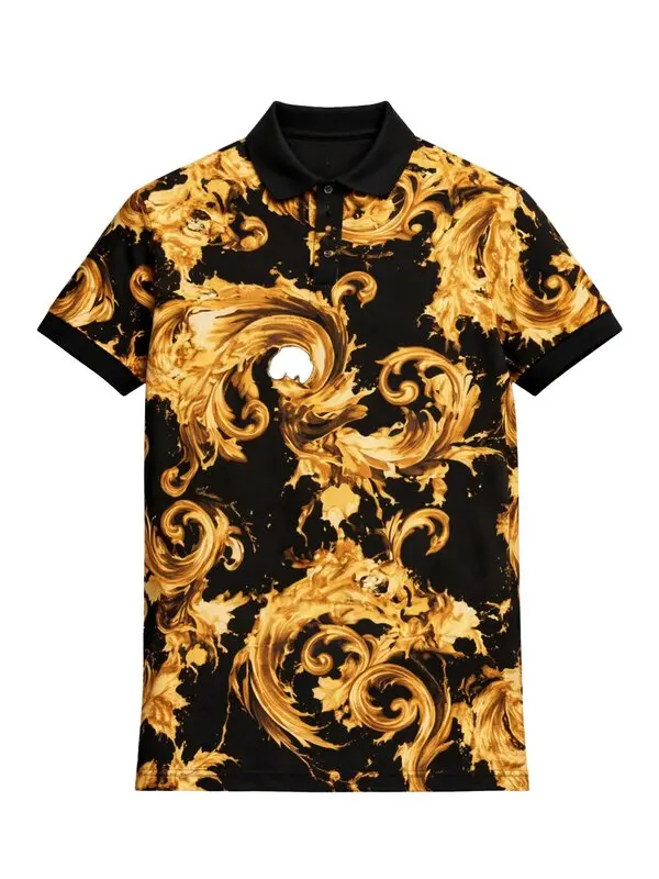 Versace Stylish Couture T-shirt For - Black