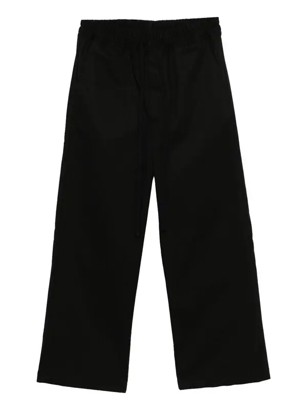 THOM KROM Straight Leg Trousers With Elasticated Drawstring Waistband - Black
