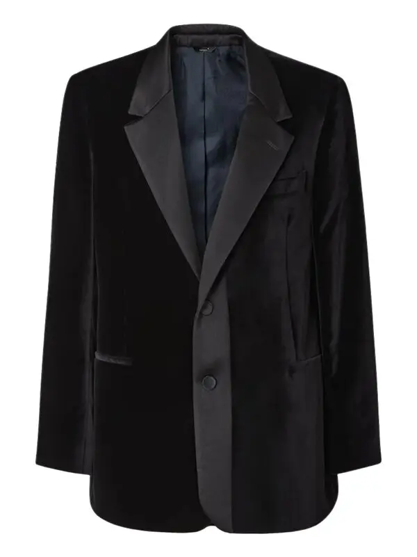 Fendi Cotton Jacket With Shawl Lapel - Black