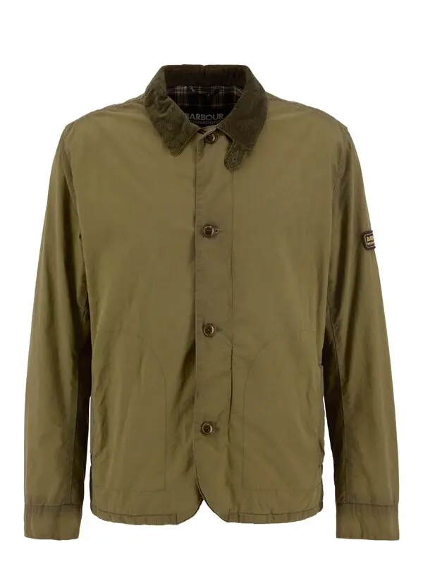 BARBOUR INTERNATIONAL Corduroy Collared Long Sleeve Jacket - Green