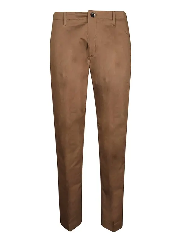 NINE:INTHE:MORNING Tailored Cotton Blend Mini Shorts - Brown