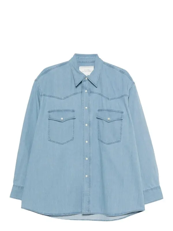 Studio Nicholson Western Denim Button-up Shirt - Navy