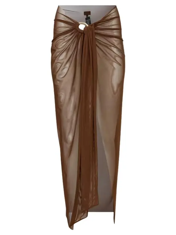 FISICO Draped Mini Dress With Ring Detail - Green