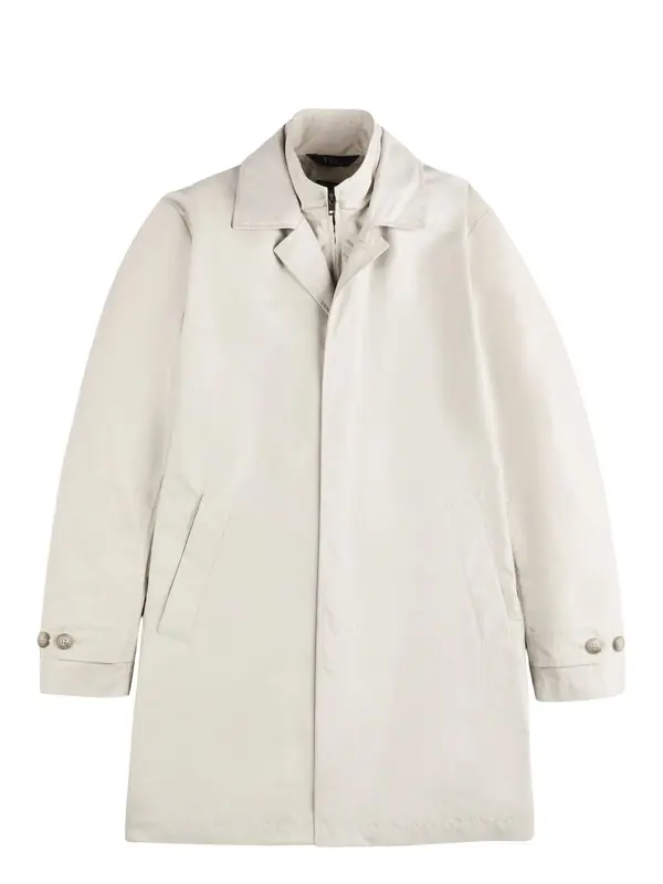 FAY Zip-front Overcoat - Ivory