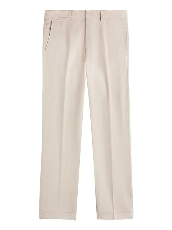 FAY Rolled-hem Button-fastening Shorts With Welt Pockets - Ivory
