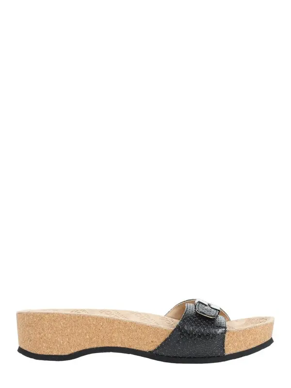 Balenciaga I Scholl Flat Sandal - Black