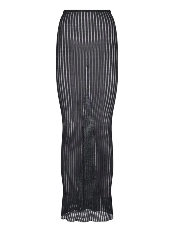 DONDUP Viscose Blend Mini Skirt With Metallic Accents - Black