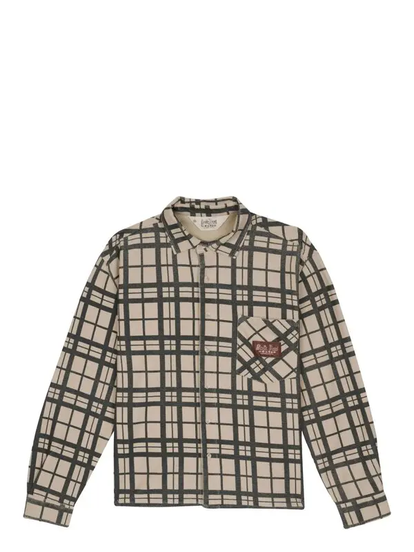 BRAIN DEAD Mini Casual Button-up Shirt - Beige