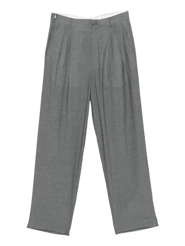 MAGLIANO Pleated Trousers With Zip Detail - Grey